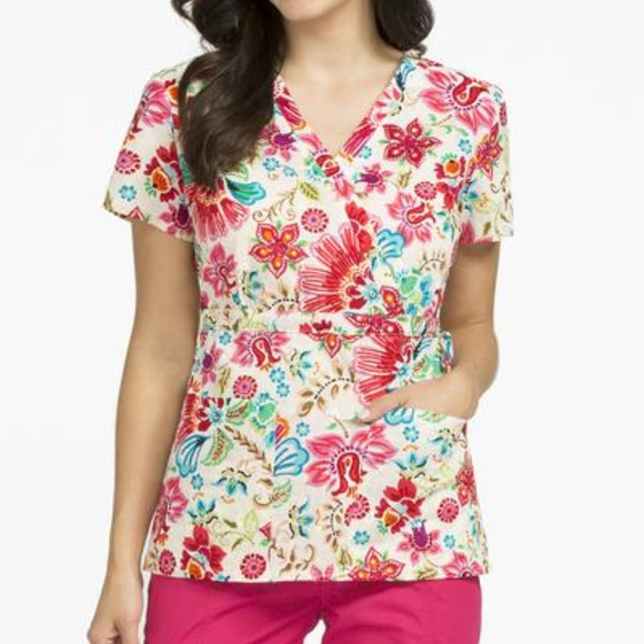 Peaches Uniforms | Tops | Lg Peaches Medical Uniform Suzie Printed ...